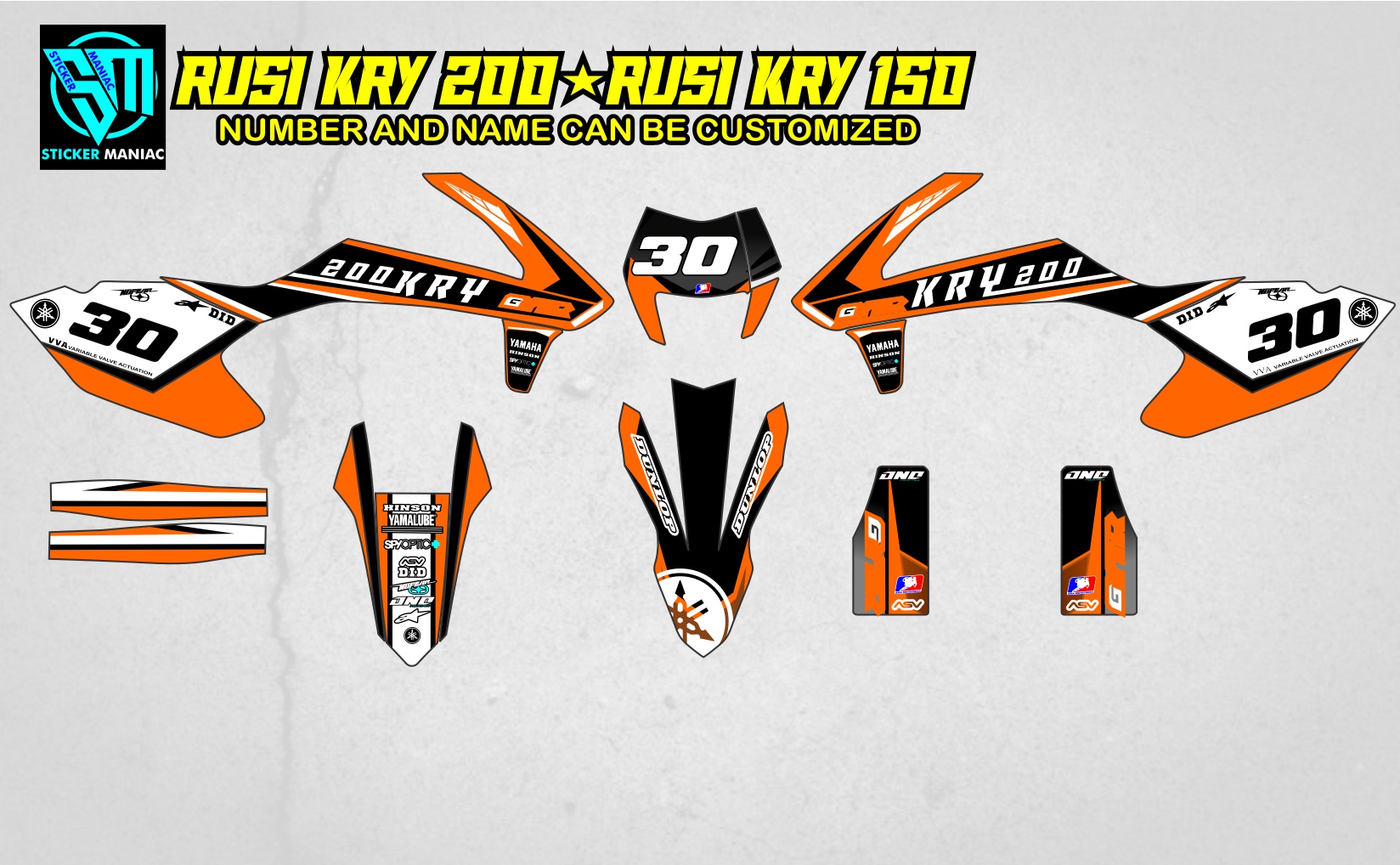 Rusi kry 200, rusi kry 150 full body decals | Lazada PH
