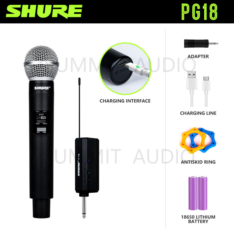 【popular】 SHURE PG18 PG28 Wireless Microphone UHF Dual Handheld ...