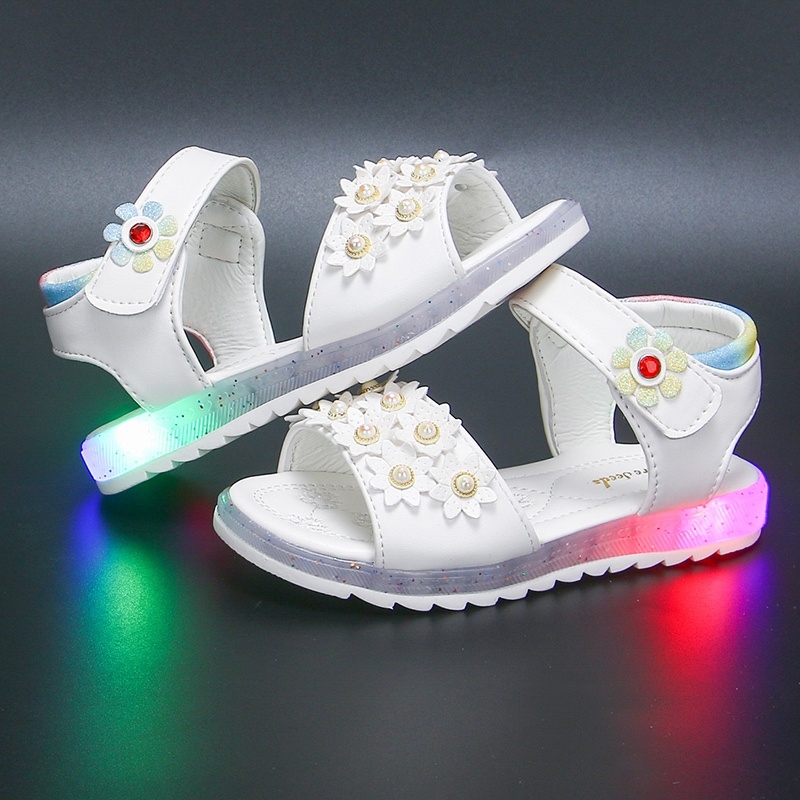 sandals for kids light up velcro no heel girls | Lazada PH