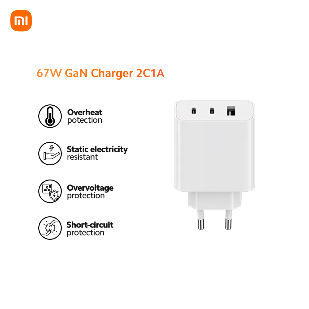 Xiaomi 67W GaN Charger 2C1A | Lazada PH