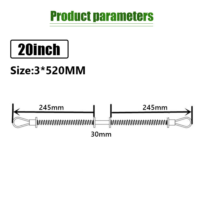 20 in. Safety Hose Whip Check Hose galvanized Anti-Collapsible Anti ...