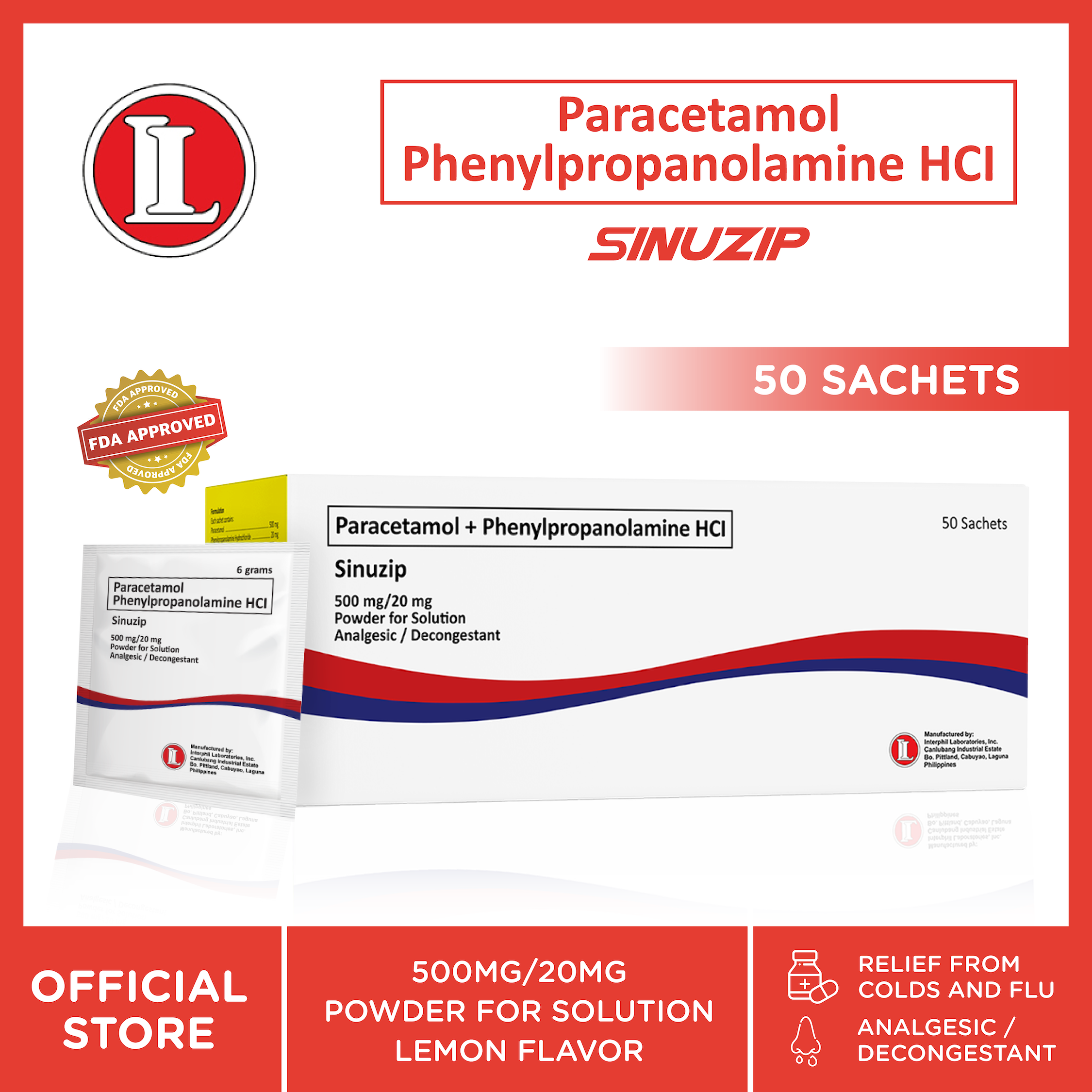 Sinuzip Lemon Box of 50s (JULY 2024 EXPIRY) | Lazada PH