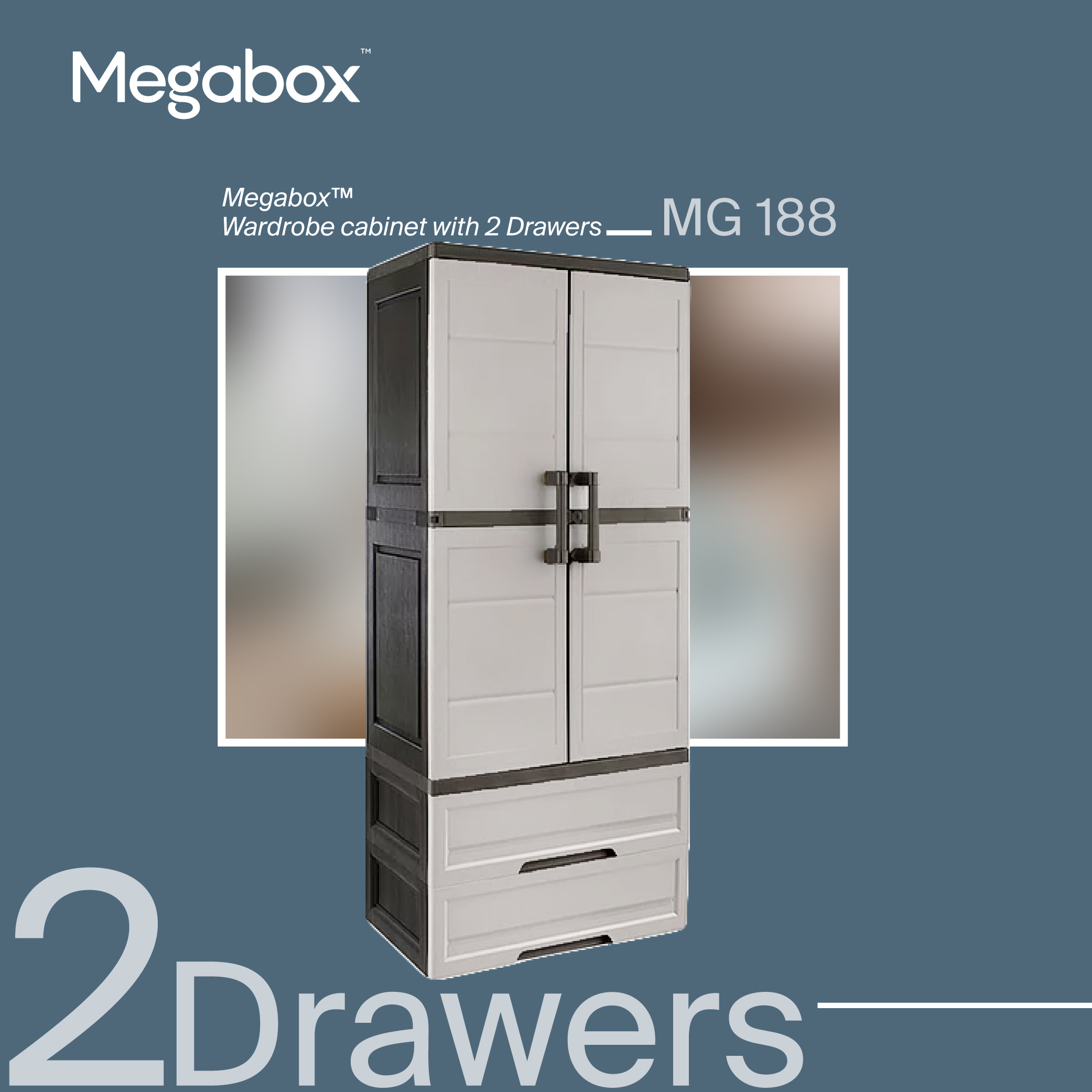 Megabox MG-188 utility Cabinet With 2 Drawers | Lazada PH
