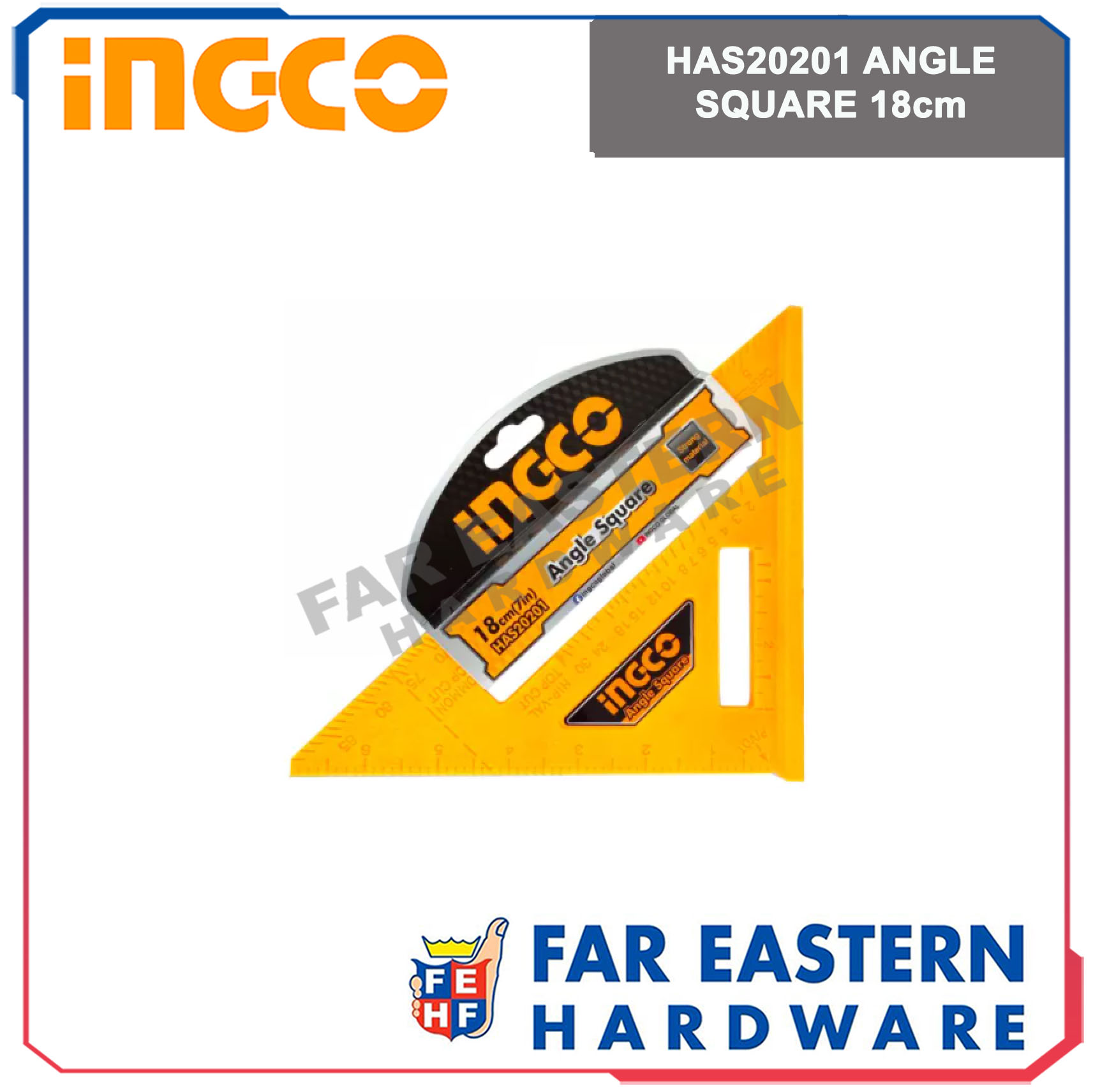 INGCO Angle Square / Speed Square 7" / 180mm HAS20201 INHT | Lazada PH