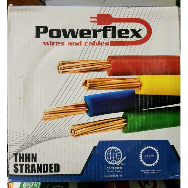 POWERFLEX THHN WIRE Stranded Electrical Wire #10 (5.5mm2) #8 (8.0mm2) SOLD PER BOX | Lazada PH