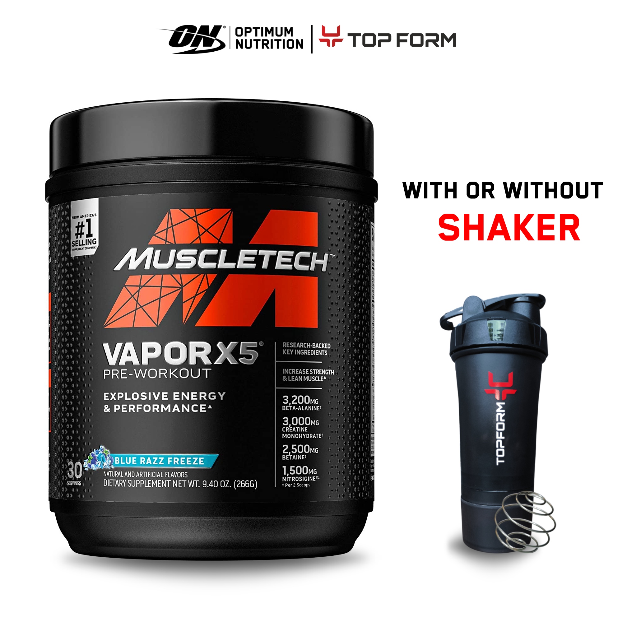 MuscleTech Vapor X5-Pre Workout Energy Powder for Men & Women- 30 ...