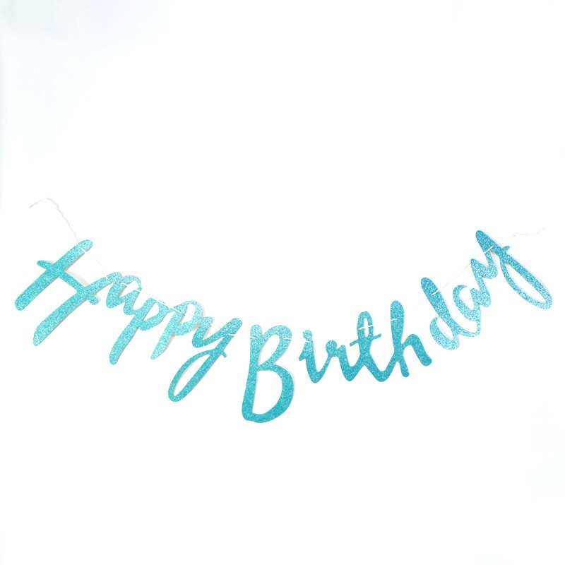 Handwrite gilding Happy birthday letters conjoined party decoration ...