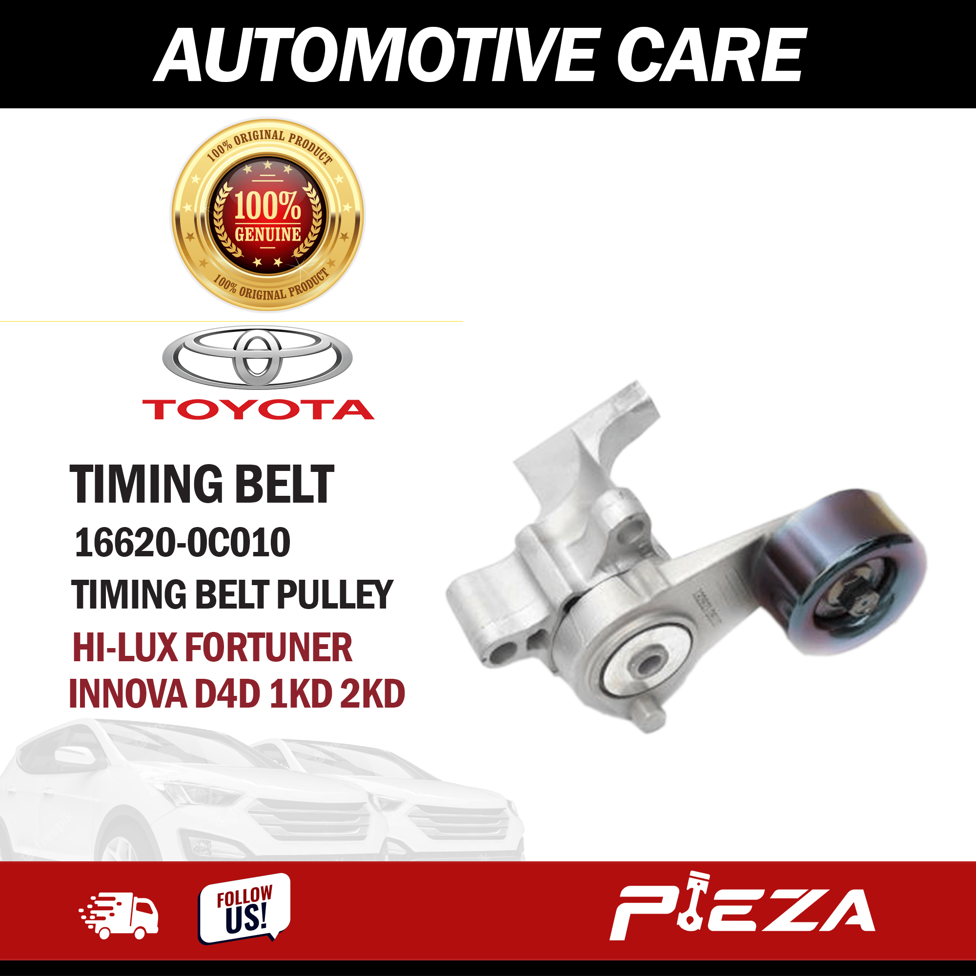 TIMING BELT PULLEY 16620-0C010 for HI-LUX, FORTUNER, | Lazada PH