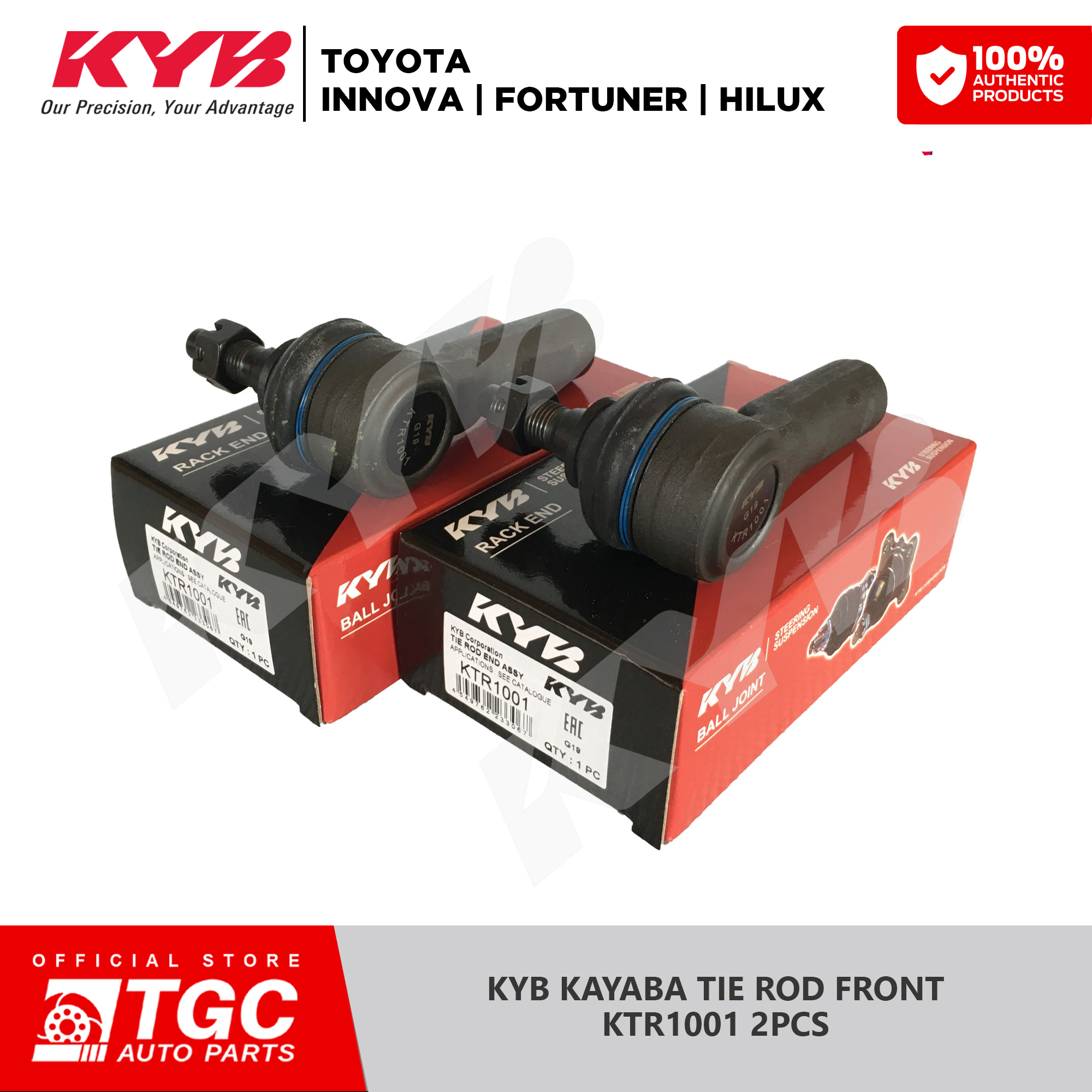 KYB KAYABA Outer Tie Rod End Toyota Innova Fortuner Hilux 2005 - 2015 ...