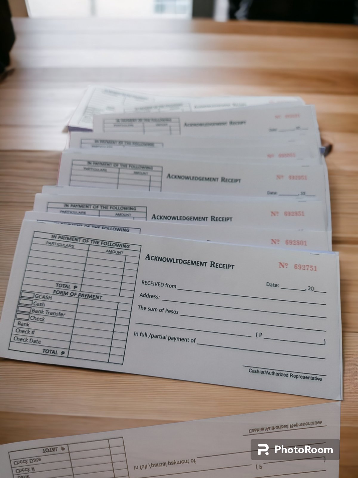 3 PADS CARBONIZED ACKNOWLEDGEMENT RECEIPT 3.25 x 8 inches | Lazada PH