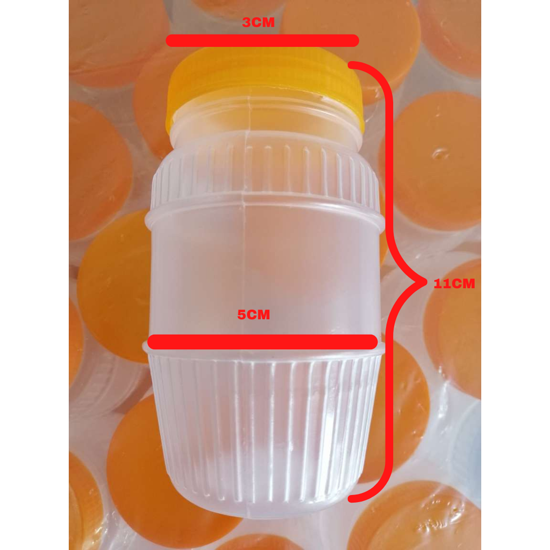 Canister Plastic Jar Container Transparent Garapon for Peanut Butter ...
