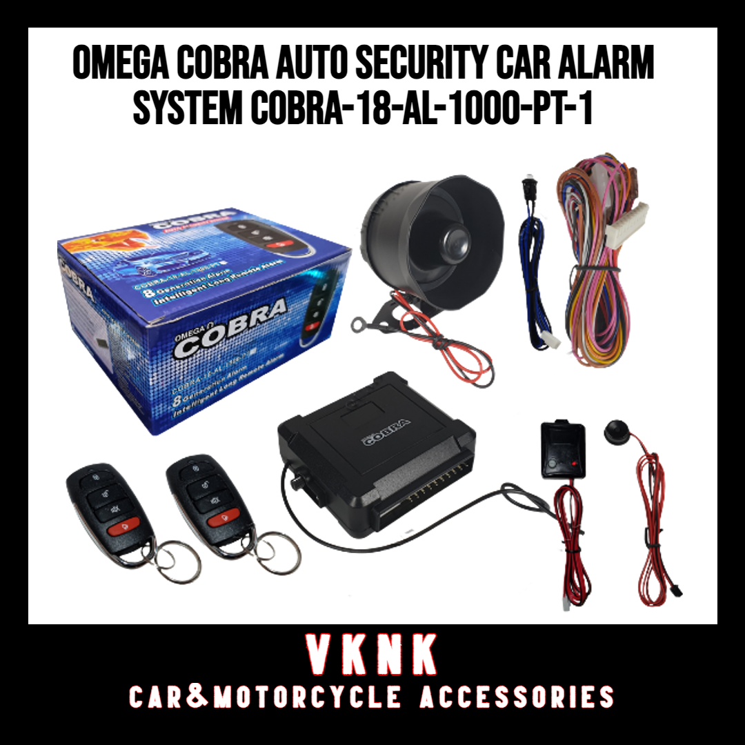 OMEGA Cobra Auto Security Car Alarm System COBRA-18-AL-1000-PT-1 ...