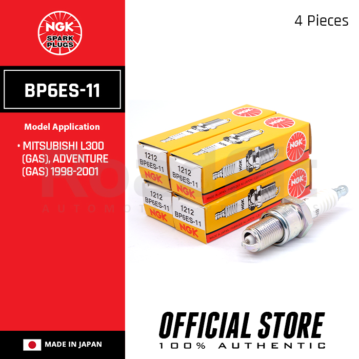 NGK BP6ES-11 Standard Spark Plugs for Mitsubishi L300, Adventure 1998-2001 4pcs | Lazada PH
