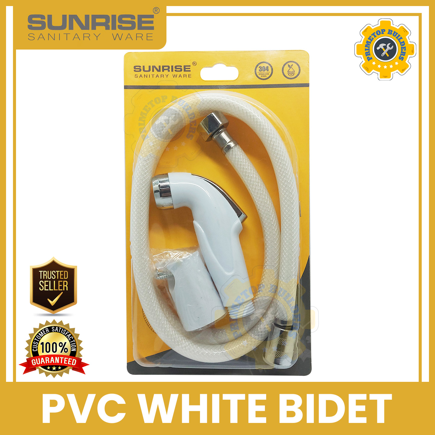 SUNRISE PVC Sanitary Bidet (White) S-606 PRIMETOP BUILDERS | Lazada PH
