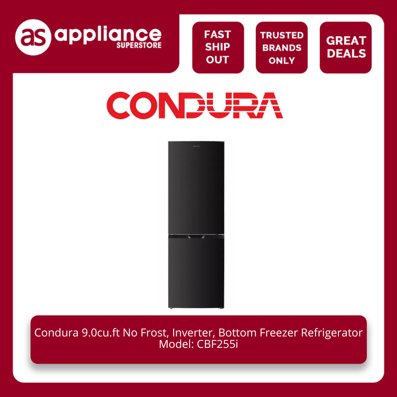 Condura 9.0cu.ft No Frost Inverter Bottom Freezer Refrigerator CBF-255i ...