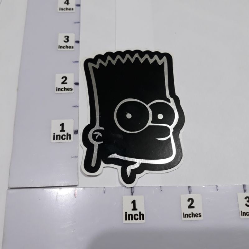 Bart Simpson - B Sticker Decal in Silver, Gold & Hologram | Lazada PH
