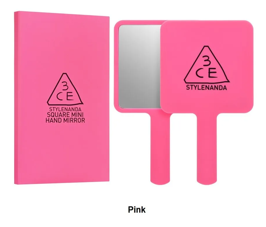 3CE Stylenada Square Mini Hand Mirror Black, Pink, Pink Rumour | Lazada PH