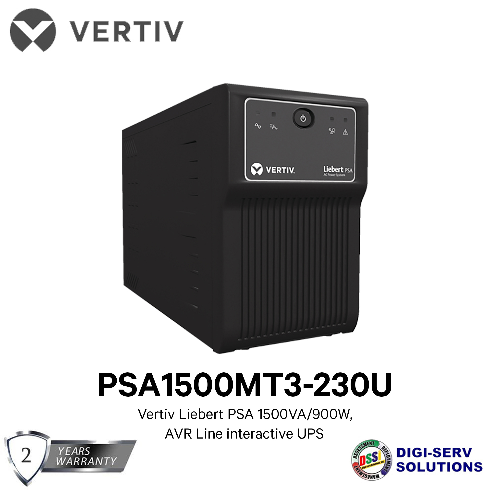 Vertiv™ Liebert® PSA 1,500VA / 900W AVR Line interactive UPS (PSA1500MT3-230U) | Lazada PH