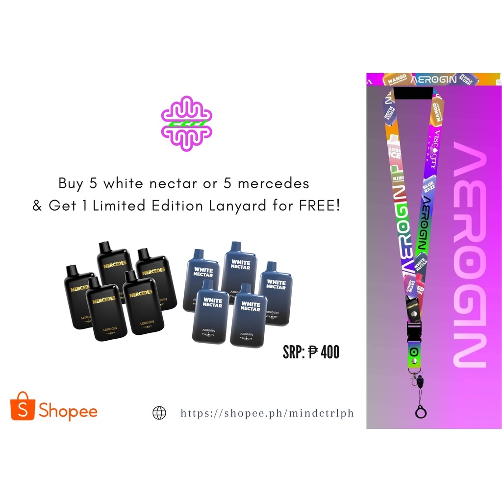 Aerogin Viscocity 5500 White Nectar (FREE LIMITED EDITION LANYARD for ...