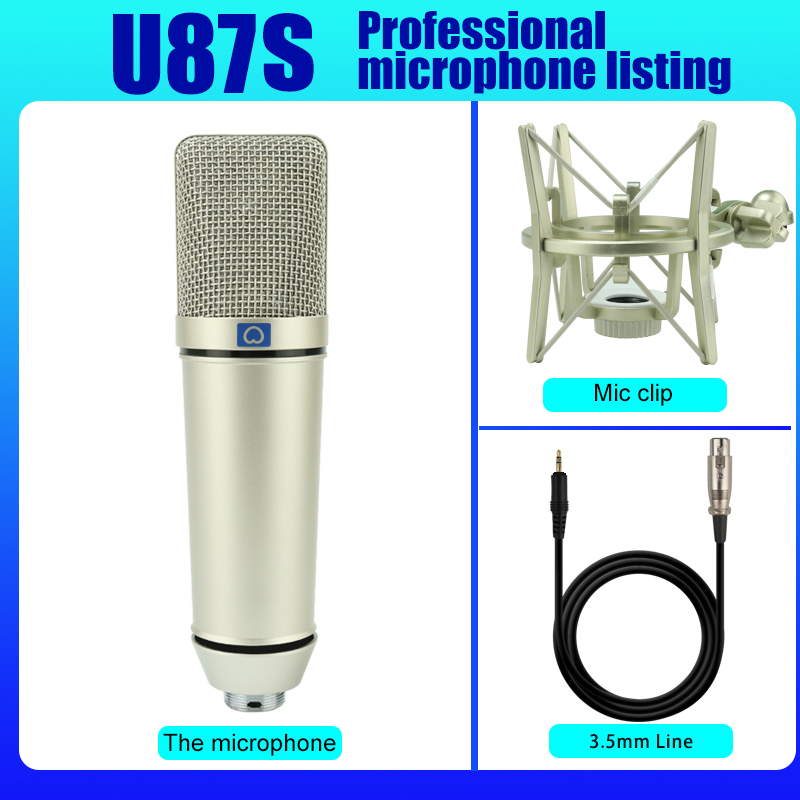 U87 Original High Quality Condenser Microphone Live-streaming Mic 3.5mm ...
