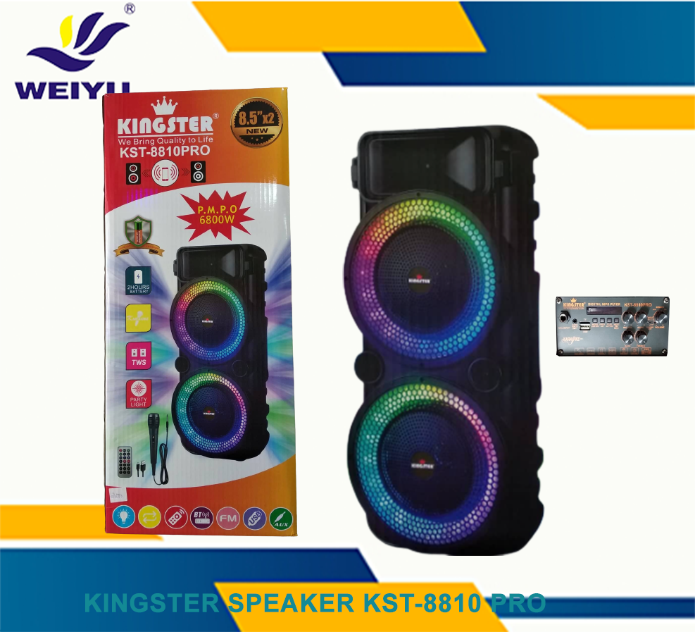 KINGSTER KST-8810 pro Portable party Wireless and Bluetooth speaker ...