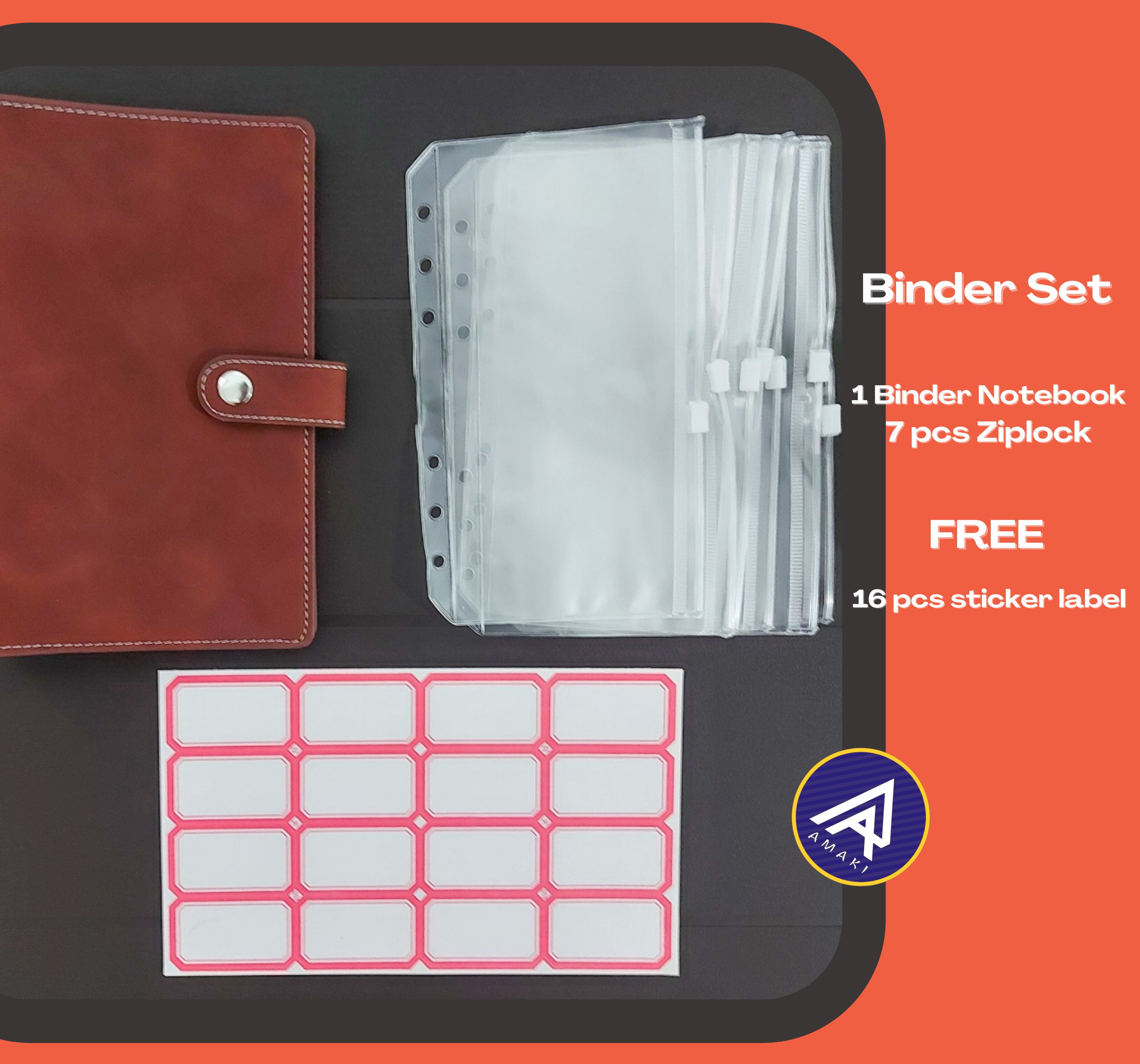 Money Organizer Budget Binder - A6 Ziplock Pouch Cash Envelope for ...