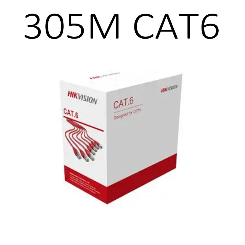 Hikvision 305M CAT5E CAT6 UTP Network Cable (Solid Copper, 0.45 mm, CMX ...
