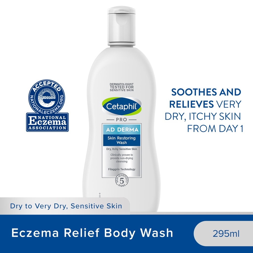 Cetaphil Pro Ad Derma Skin Restoring Wash 295ml [For Eczema - Prone ...
