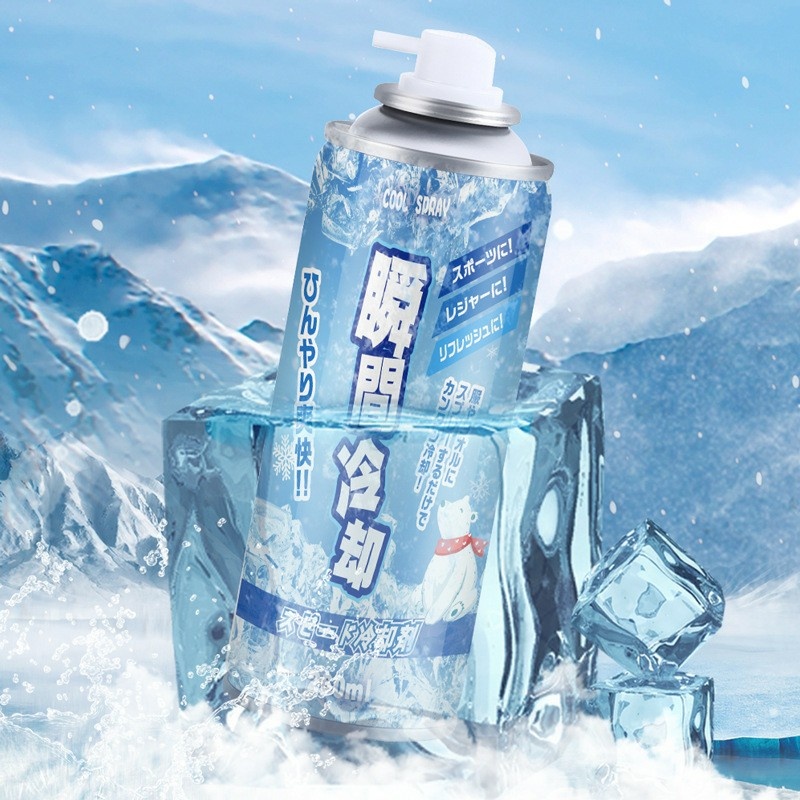 Instant Cooling spray 260ML safe for body skin and clothing, indoor and ...