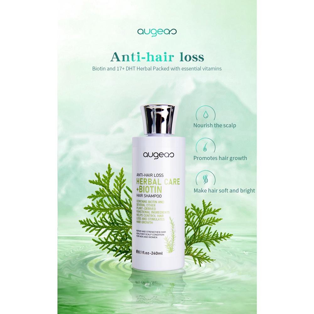 hot style ♦cod augeas anti-hair loss herbal care + biotin hair shampoo ...