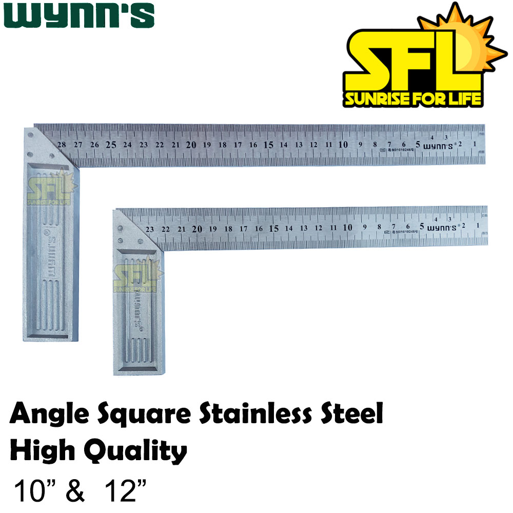 Wynn's Angle Square Squala Stainless Steel Heavy Duty 10" or 12" I ...
