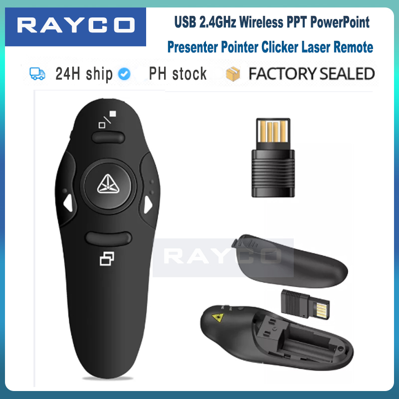 RAYCO USB 2.4GHz Wireless PPT PowerPoint Presenter Pointer Clicker ...