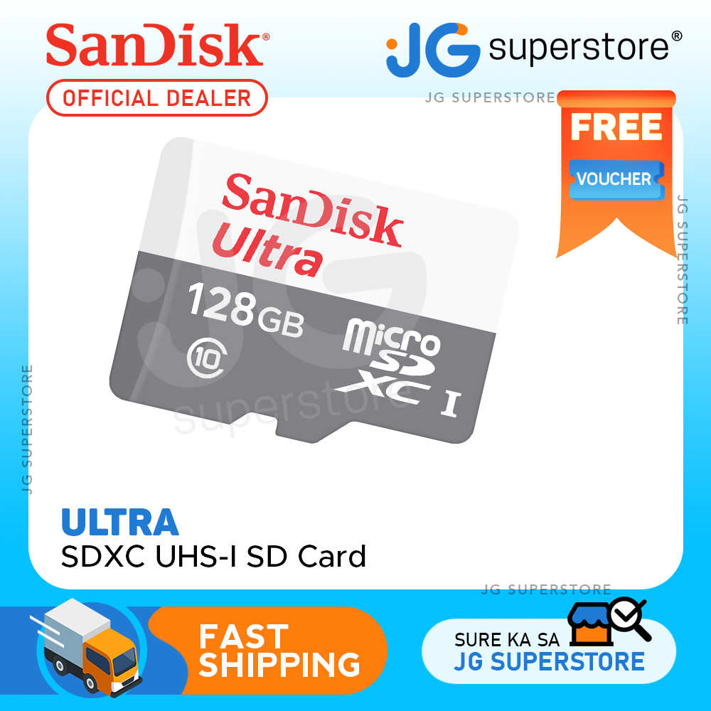 SanDisk Ultra Micro SD Card 128GB UHS-I SDXC Class 10 with 100mb/s Read Speed | Model - SDSQUNR ...