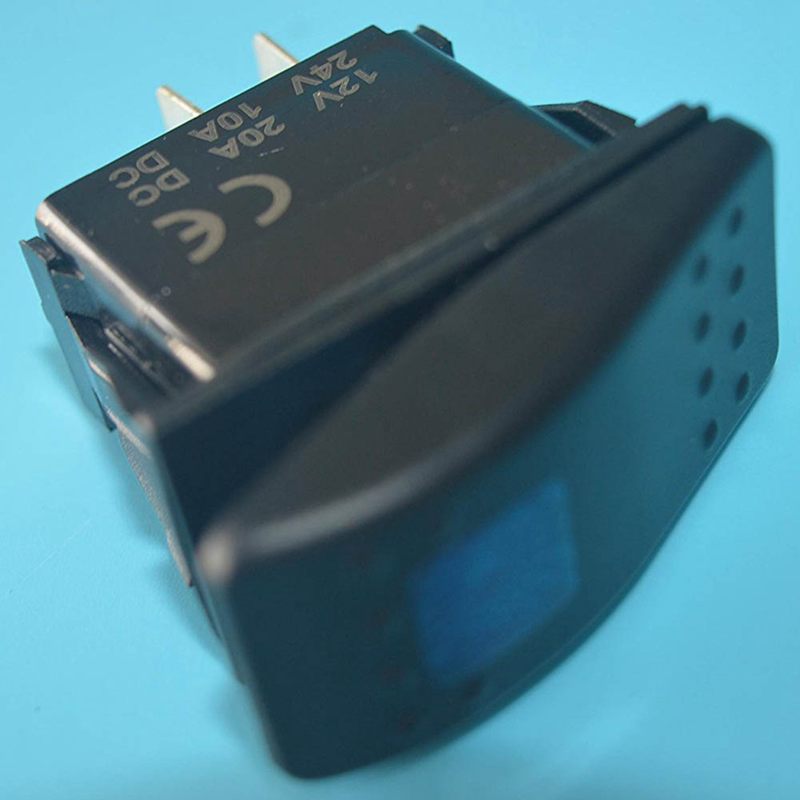 12v 20 Amp Waterproof Blue LED On/off Boat Marine SPST 3P Rocker Switch ...