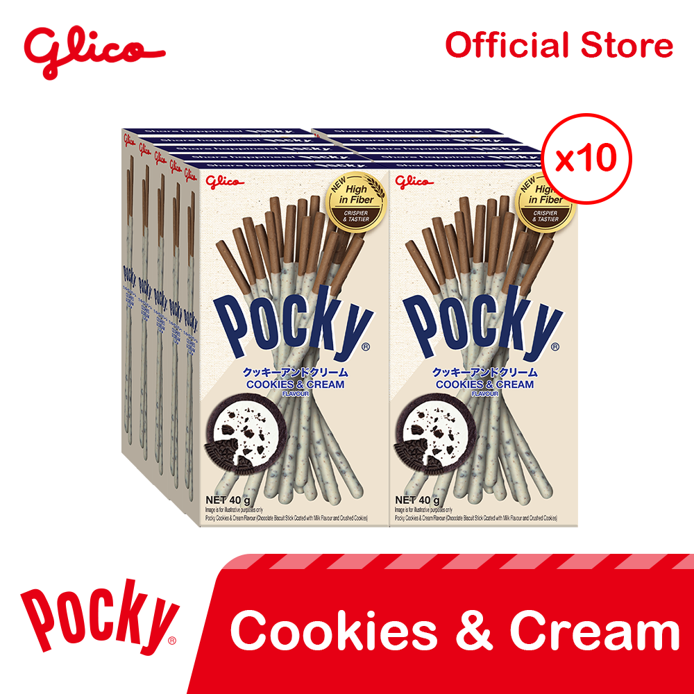 Pocky Cookies & Cream Biscuit Sticks 40g Buy 8 + 2 Save 100 Pesos ...