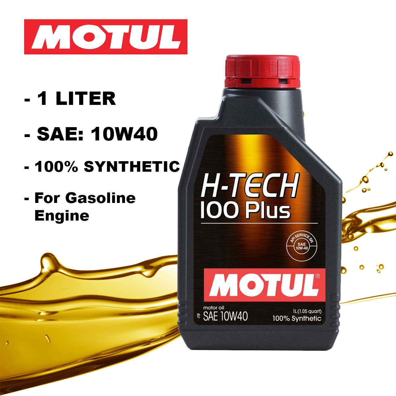 Motul H-Tech 100 Plus Sae 10w-40 100% Synthetic 1 Liter | Lazada PH