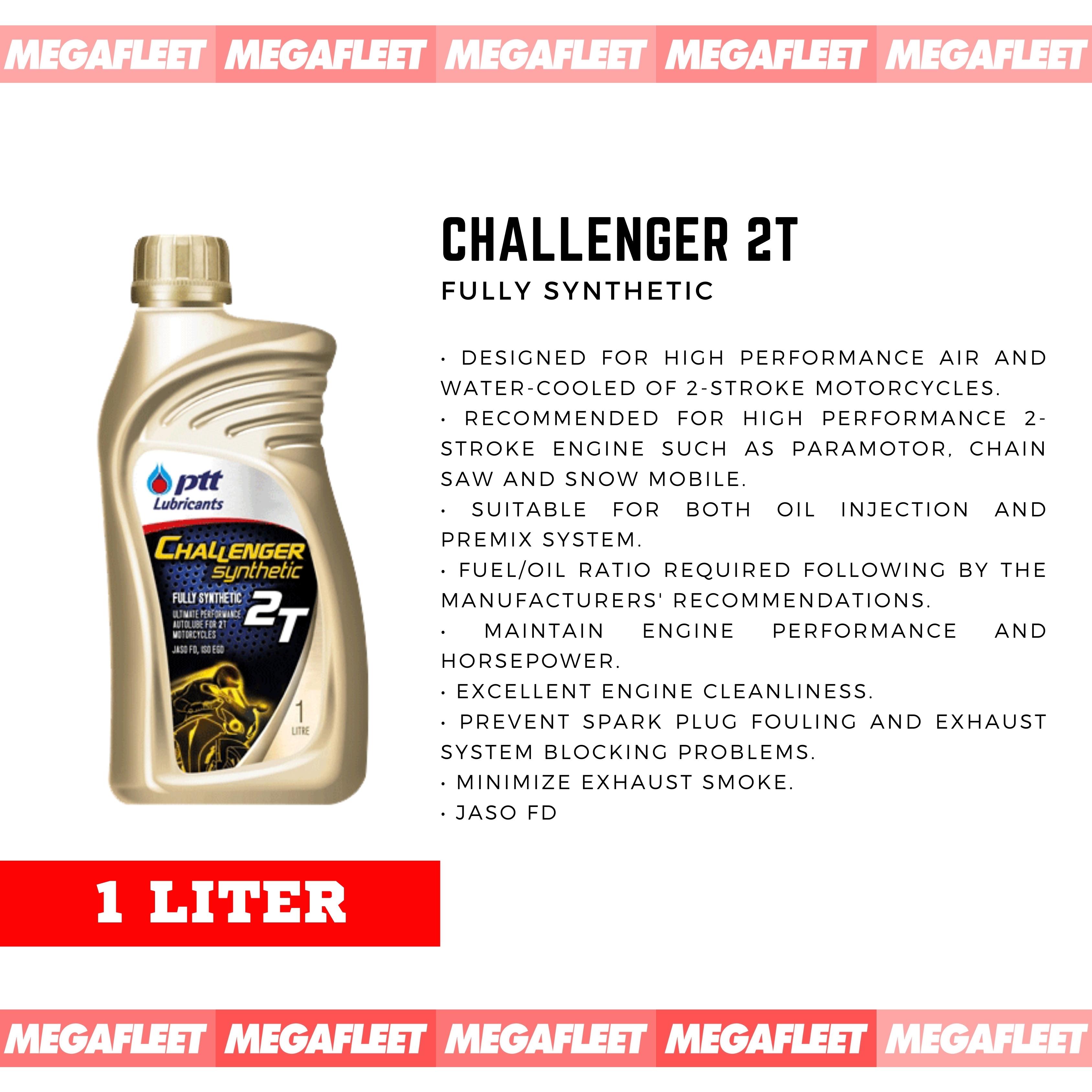 PTT CHALLENGER 2T FULLY SYNTHETIC 1 LITER | Lazada PH