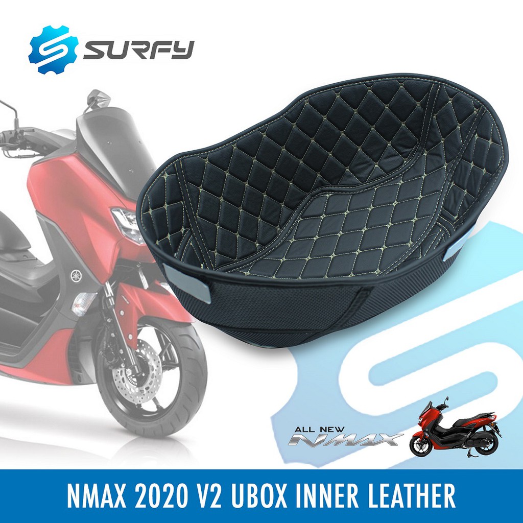 ☼Surfy Yamaha Aerox Nmax V1 V2 Ubox Inner Leather Compartment Cover ...