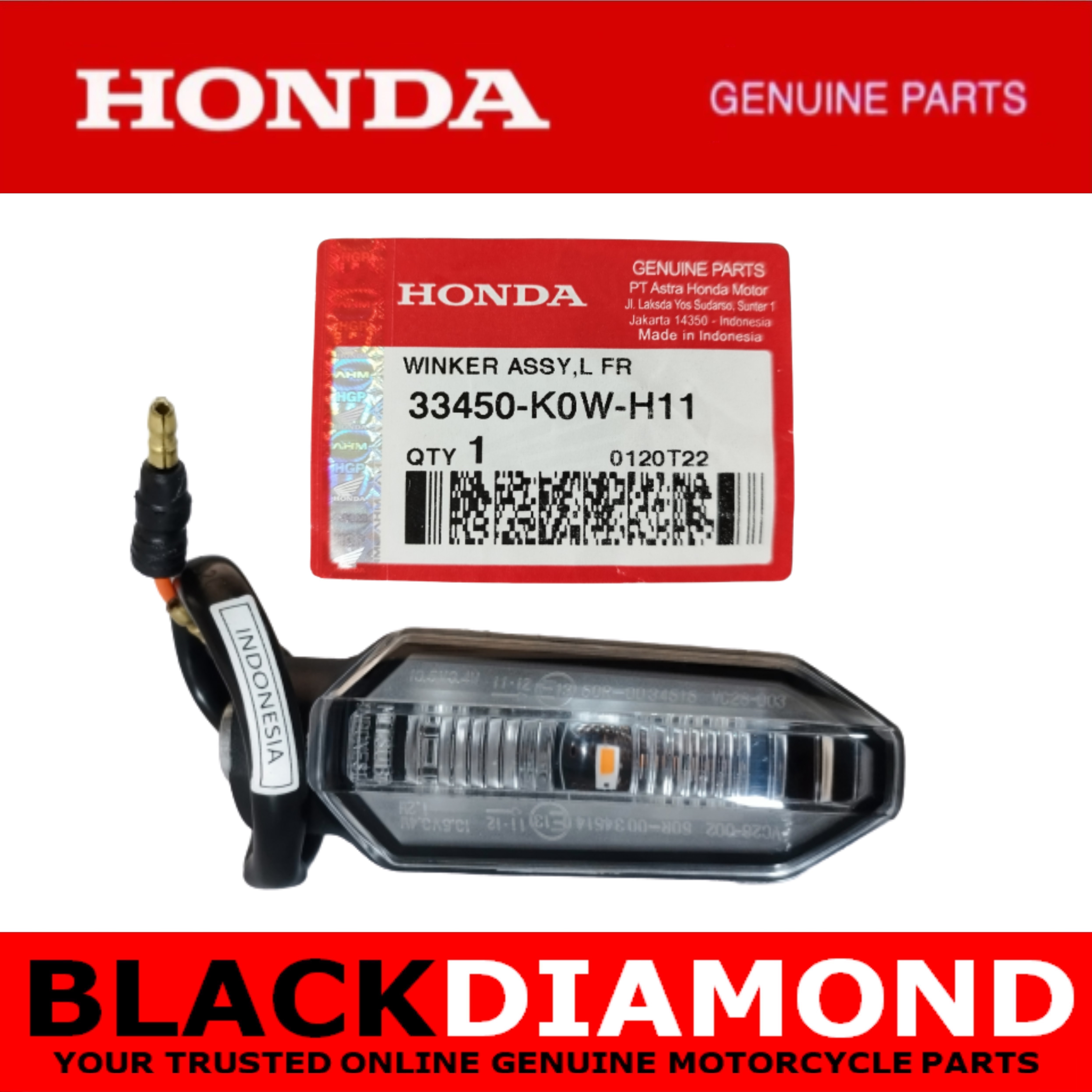 JOEY - ORIGINAL HONDA ADV 150 | TURN SIGNAL / WINKER ASSEMBLY, LEFT ...