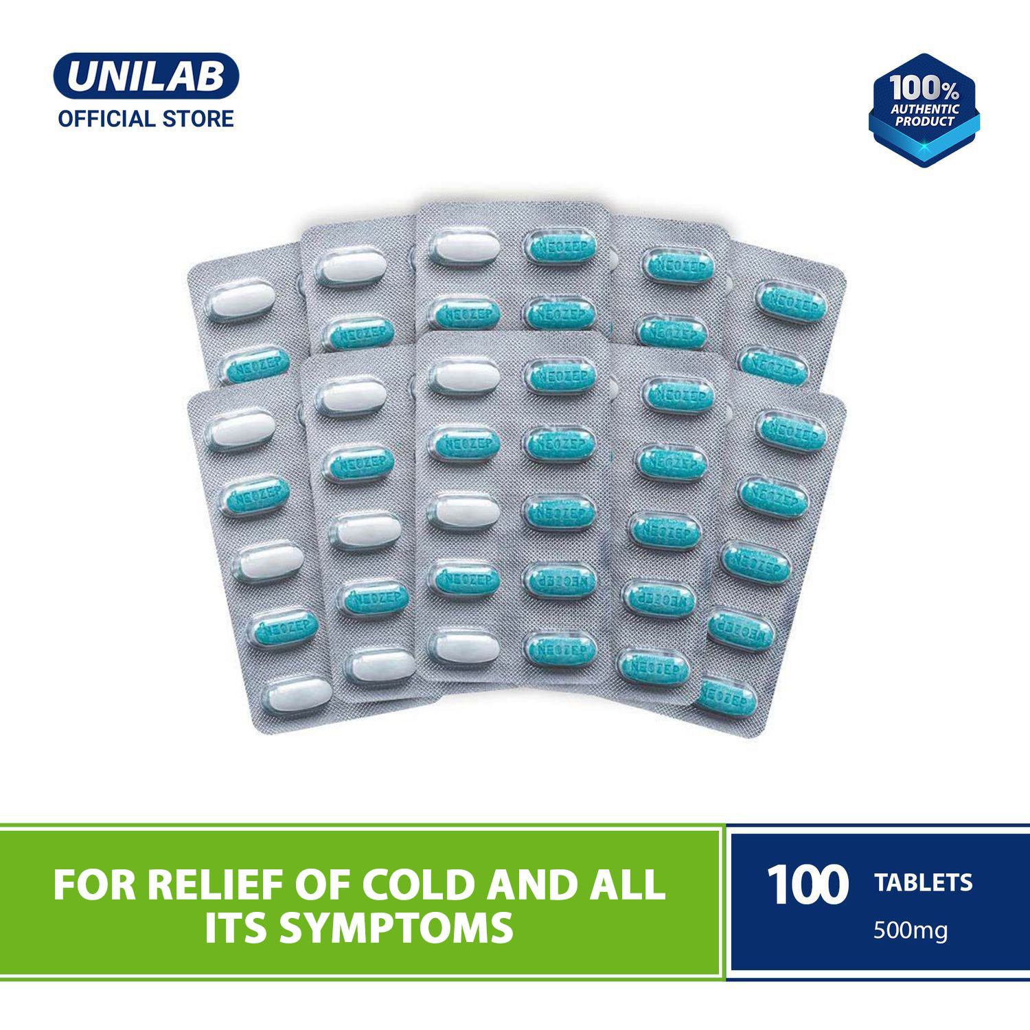 Unilab Neozep 100 Tablets - For Fast and Complete Relief from Runny ...