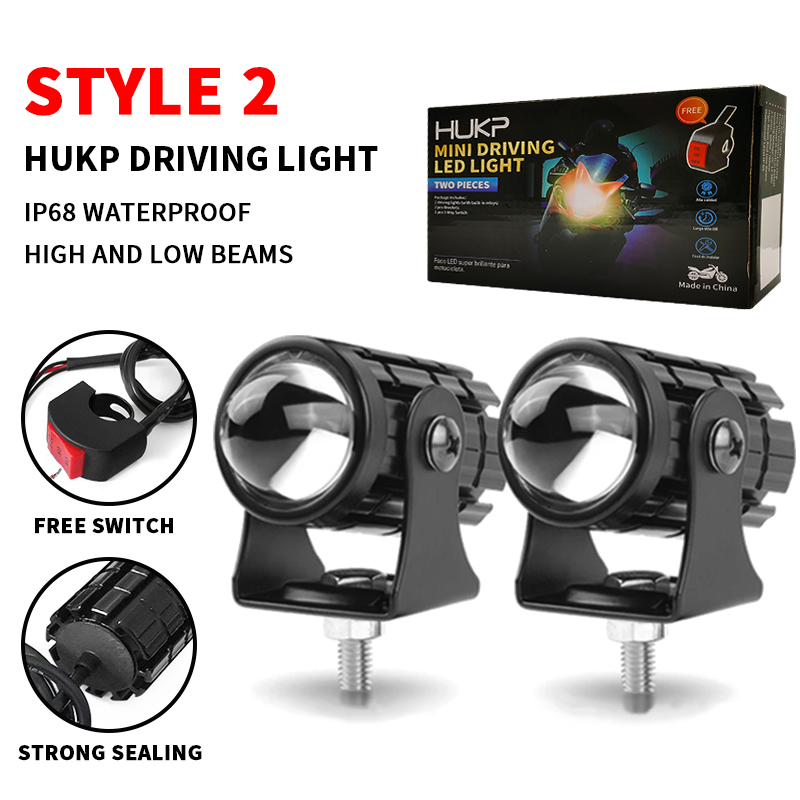 E&M Mini Driving Light High and Low Yellow / White LED Aniti Fog For ...