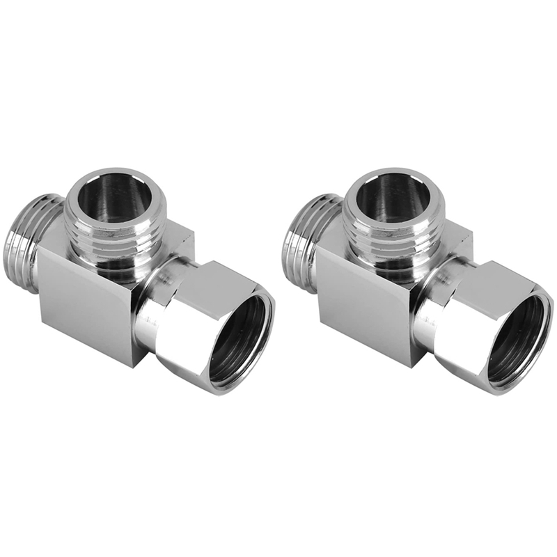 2X Brass 3 Way Water Diverter Adapter Quickly Installation Bathroom ...