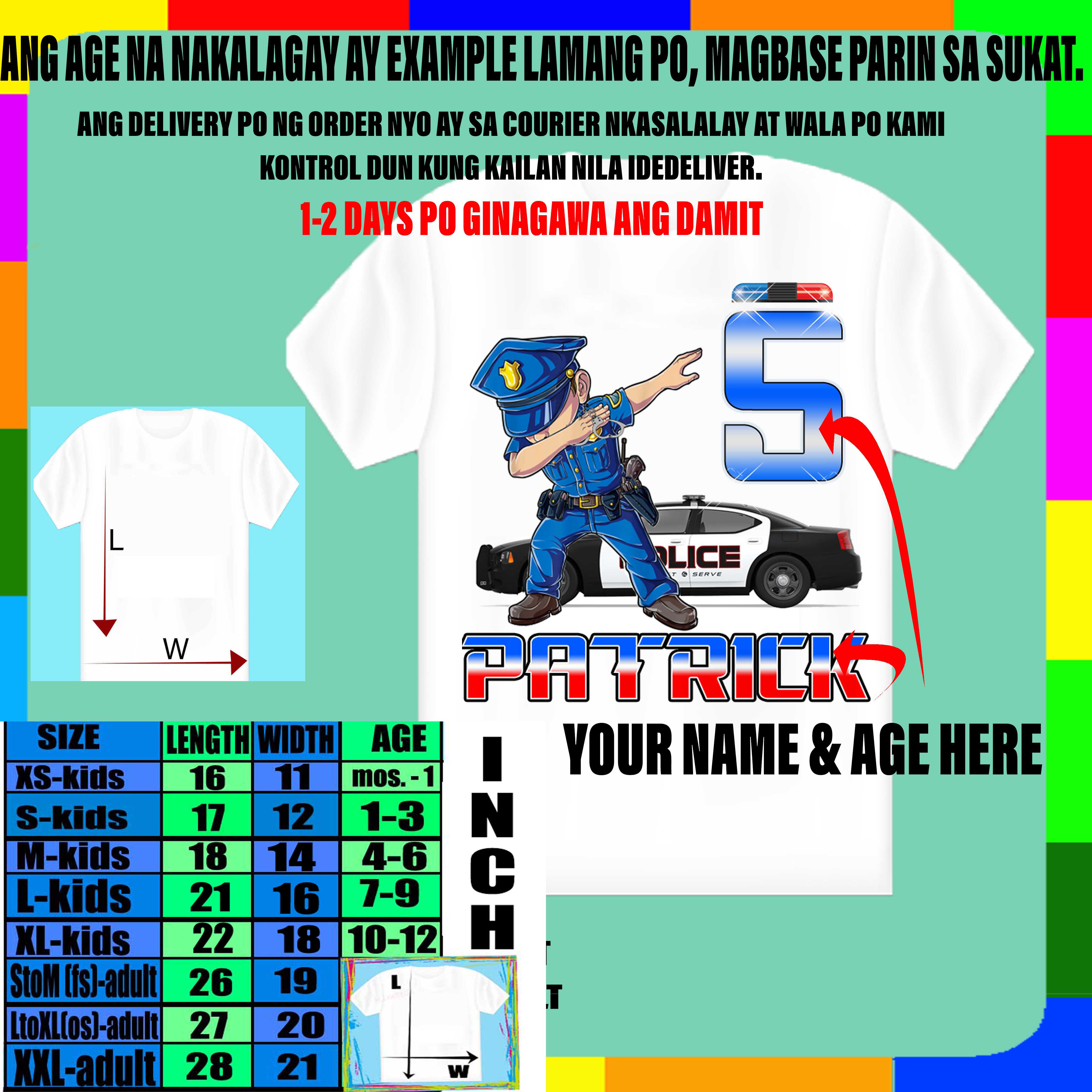 Police dabbing design for kids cartoons | Lazada PH