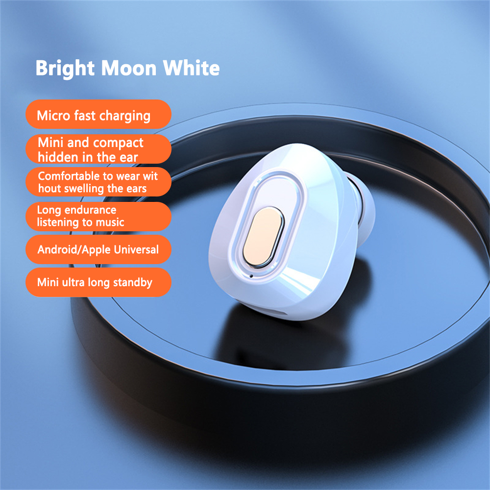 Single Wireless Headphones Mini Bluetooth Headset S650 Thin Invisible ...