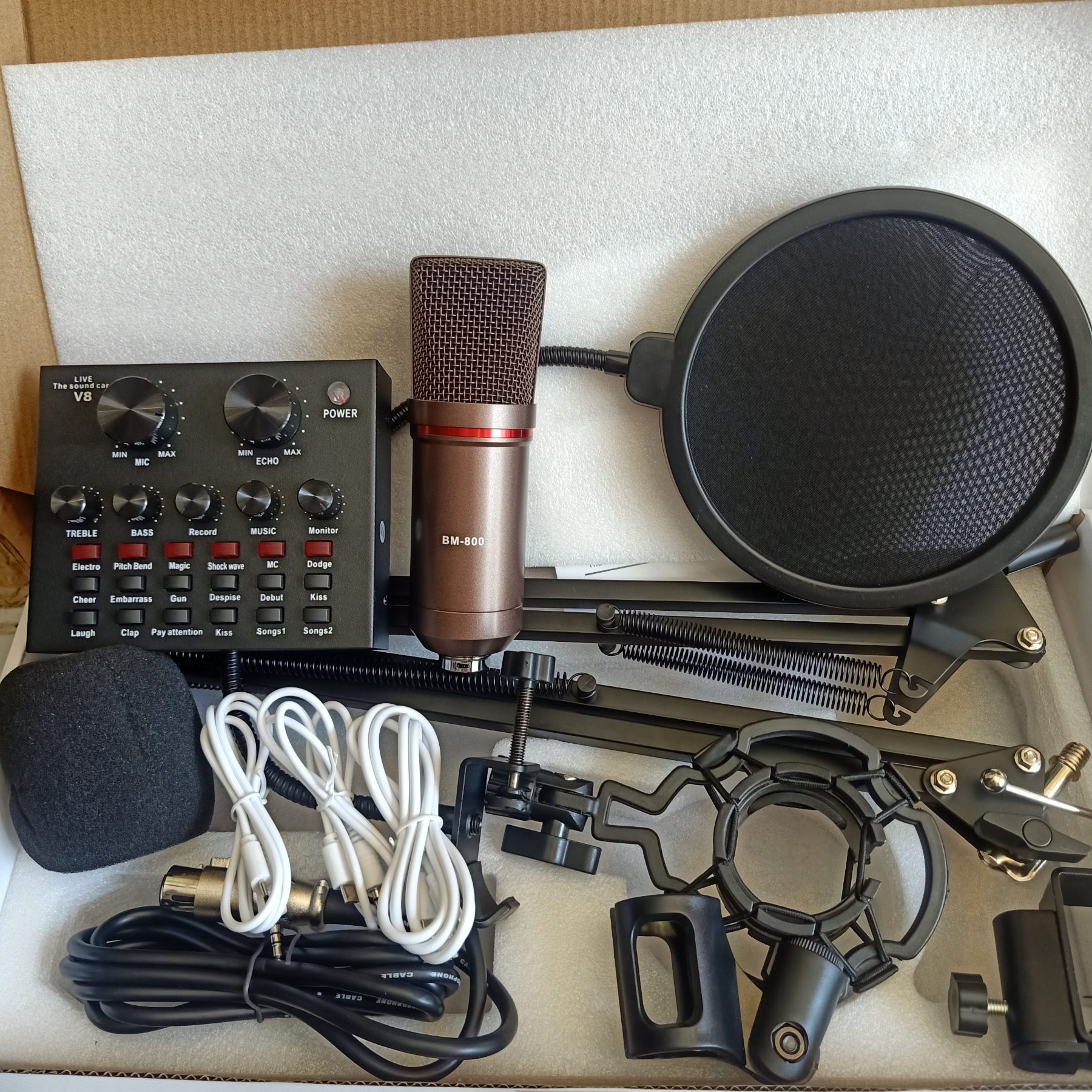 V8 Sound Card and BM800 Condenser Mic Set | Lazada PH