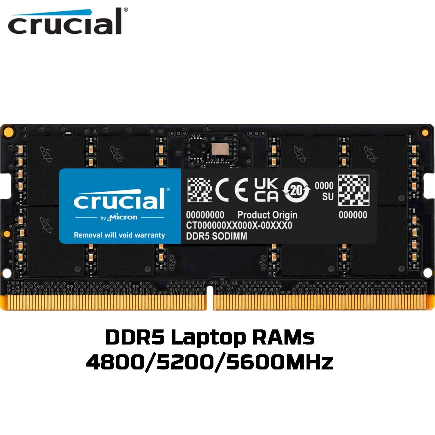 Crucial RAM 16GB 24GB 32GB 48GB DDR5 5600MHz 5200MHz 4800MHz Laptop Memory 16G 24G 32G 48G ...