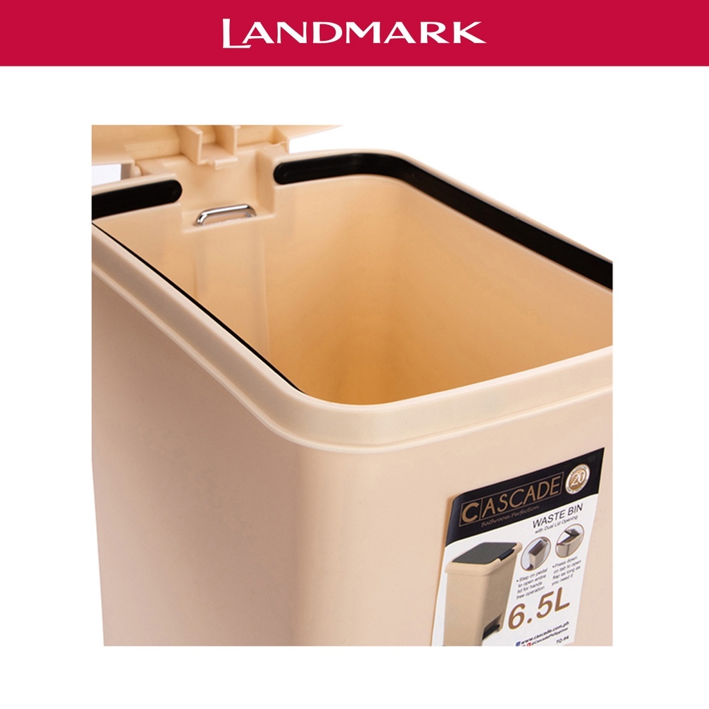 Landmark Cascade Waste Bin With Dual Lid Opening 6.5l | Lazada PH