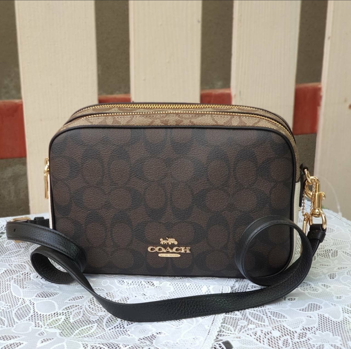 Original Coach Jes Crossbody In Signature Canvas Women's Crossbody Bag ...
