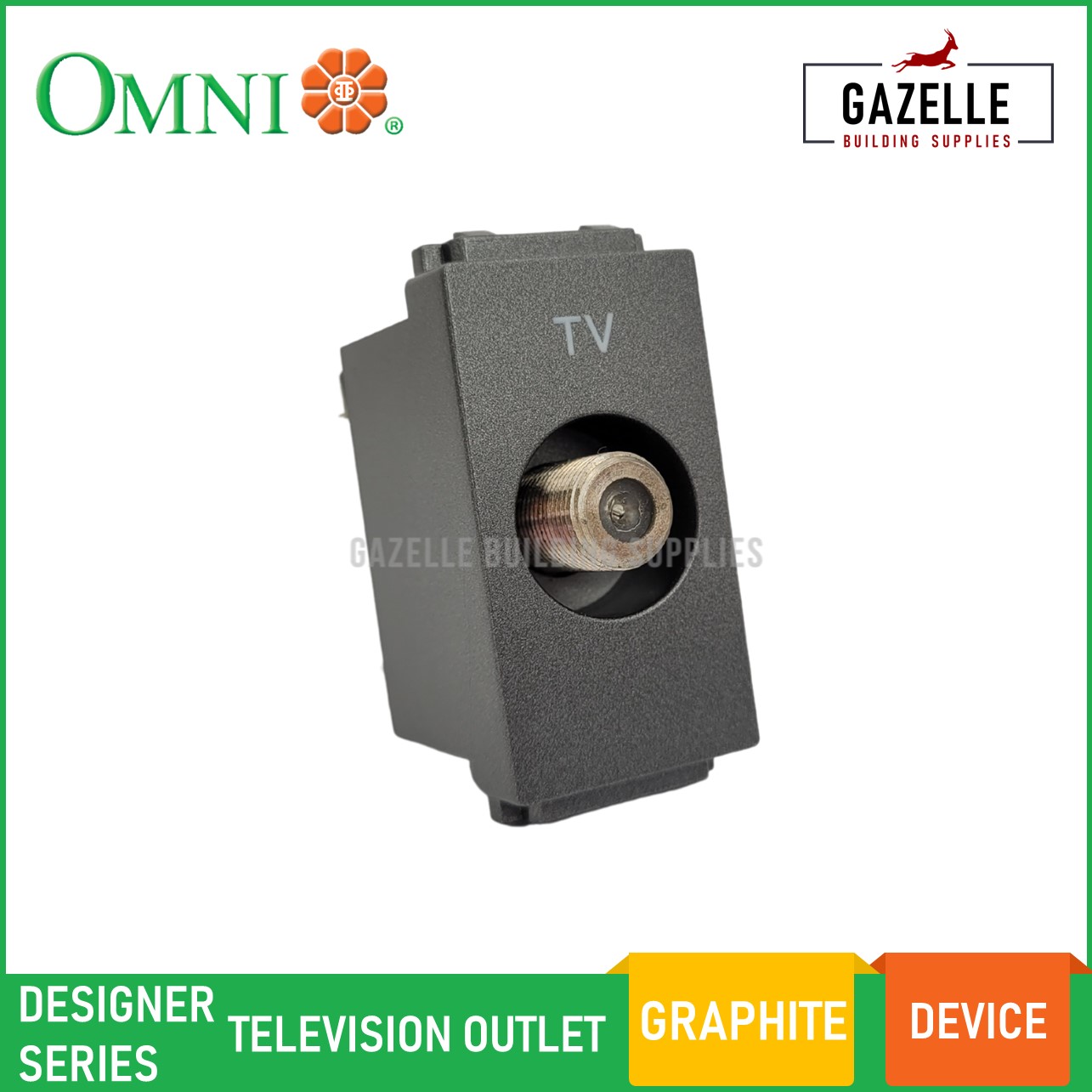 Omni Designer Series Television Cable Outlet Graphite DWC-301G | Lazada PH