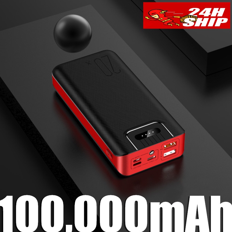 ☟100 100000mAh Fast charging Powerbank Original Power Bank High ...